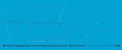 Peddinghaus-Decals 4349 Deep Markings, Nuts And Bolts For Bismarck Models