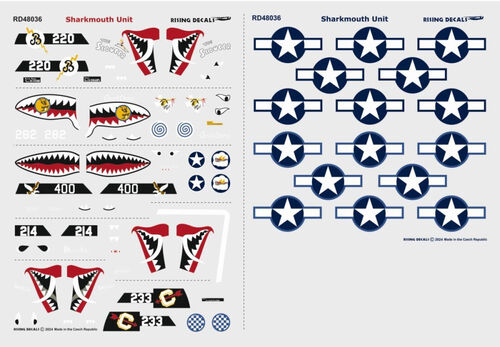 Rising Decals RD48036 Decal Sharkmouth Unit (5 schemes)