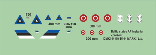Mark I Decals DMK144110 Baltic States Air Forces - Estonian and Latvian Insignia (2 sheets)