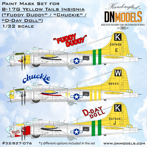 DN Models 32-827-076 Boeing B-17 G - Yellow Tails Insignia (3 options)