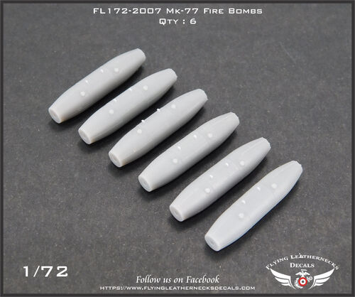 Flying Leathernecks 172-2007 Mk-77 Fire Bombs 3D-Printed (6 pcs)