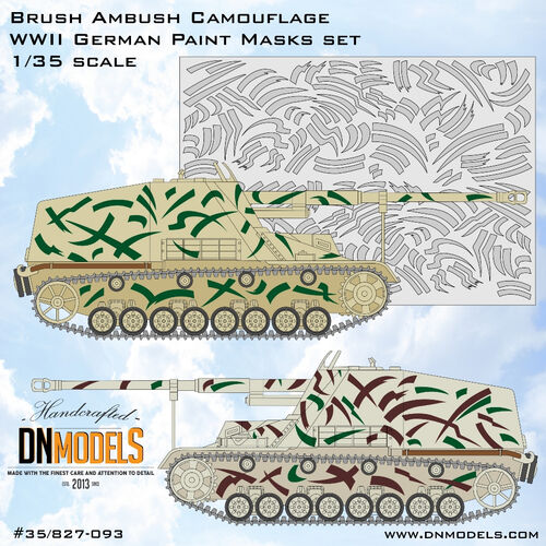 DN Models 35-827-093 Brush Ambush Camouflage WWII German Paint Masks Set