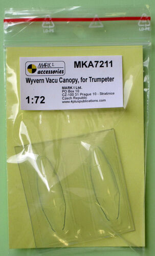 Mark I Models A7211 Westland Wyvern S.4 - Vacu Canopy 2 pcs (for Trumpeter kits)