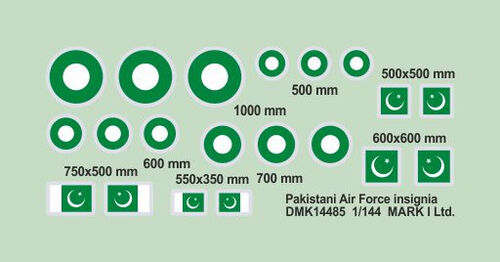 Mark I Decals DMK14485 Pakistani Air Force Insignia (2 sheets)
