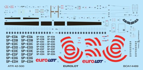 BOA Decals 14489 ATR-42-500 - EUROLOT (designed to be used with Italeri kits)