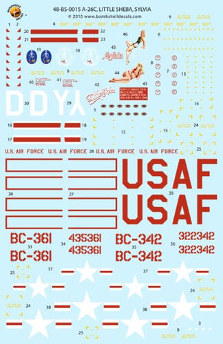 Bombshell BS48015 Douglas A-26 B Invader (2 schemes)