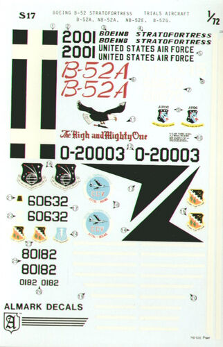 Almark S17 Boeing B-52 Stratofortress Trials Aircraft (4 schemes)