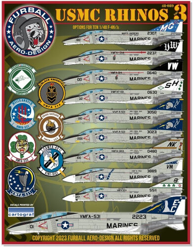 Furball Aero-Design 48089 McDonnell-Douglas F-4 J/N Phantom - USMC Rhinos Part 3