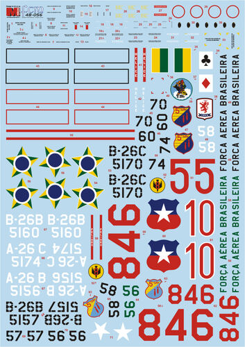 FCM 48056 Douglas A-26 B/C Invaders in Brazil and Chile Air Force