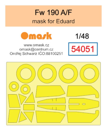Omask 54051 Focke-Wulf Fw-190 A / F Masks (for Eduard kits)