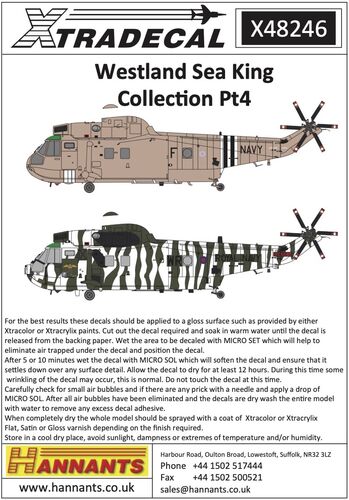 Xtradecal 48246 Westland Sea King Collection - Part 4 (6 schemes)
