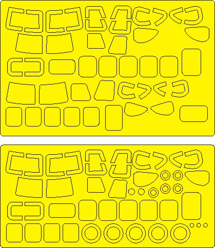 New Ware AM1154 Mi-2 ADVANCED Kabuki Masks For Aeroplast No. 90035-90039 Kits