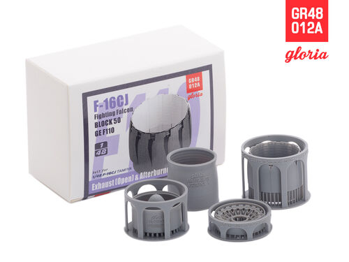 Gloria Model GR48012A Lockheed-Martin F-16 CJ F110-GE Exhaust Nozzle & Afterburner - open (for Tamiya kits)