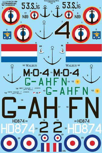 Xtradecal 48178 Supermarine Walrus Mk.I Collection Partt 2 (5 schemes)