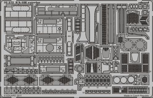 Eduard 32272 F/A-18E exterior TRUMPETER