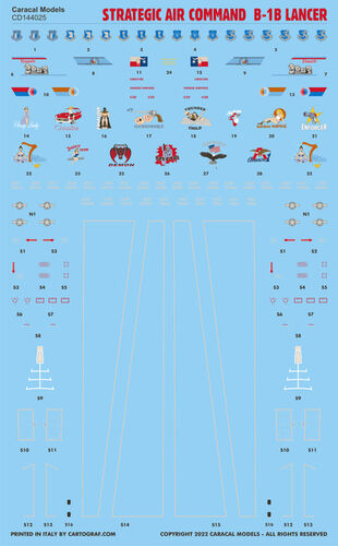Caracal Models 144025 Rockwell B-1 B Lancer - Strategic Air Command