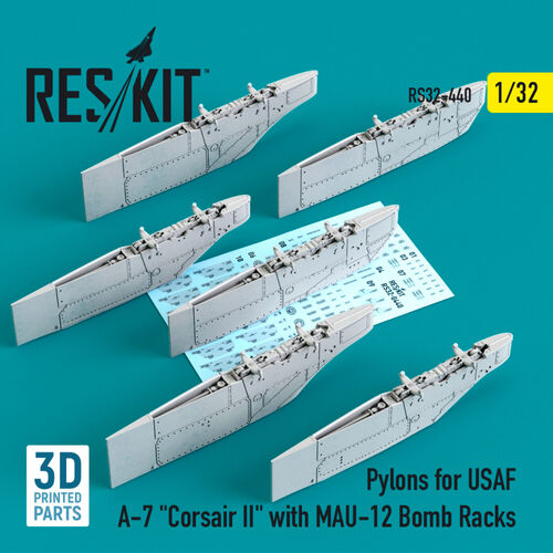 RES/KIT 32-0440 Pylons For USAF A-7 "Corsair II" With MAU-12 Bomb Racks