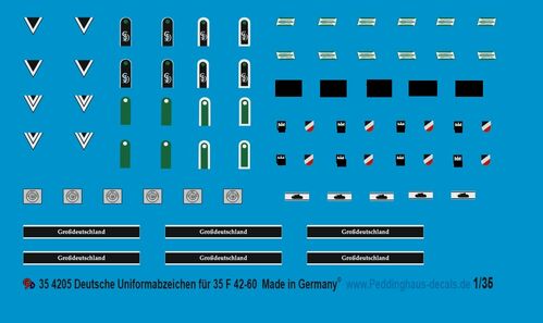 Peddinghaus-Decals 4205 Uniform Insignia For Wehrmacht Figures