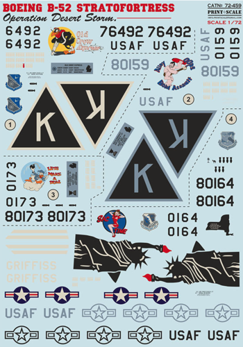 Print Scale 72-459 B-52 Stratofortress. Operation Desert Storm