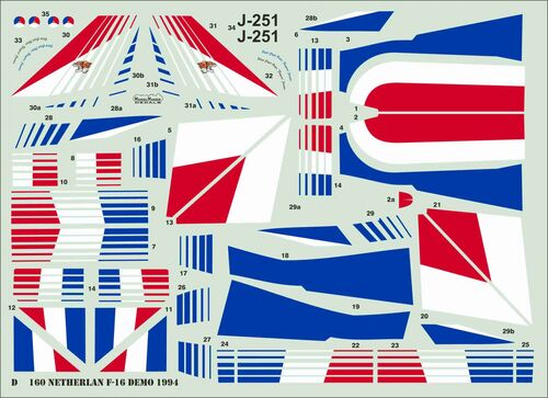 Model Maker Decals D48160 Dutch F-16 Demo 1994