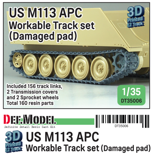 DEF Model DT35006 US M113 APC Workable Track set for M113 kit