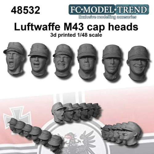 FC ModelTrend 48532 Luftwaffe heads with M43 cap