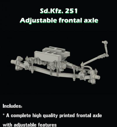 SBS Model 3D011 Sd.Kfz.251 Adjustable frontal axle for AFV Club/ Dragon kits