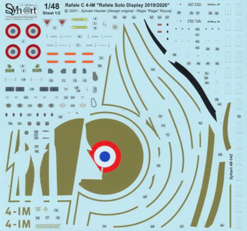 Syhart Decal 48-142 Rafale C 4-IM "Rafale Solo Display 2019-2020"
