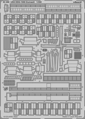 Eduard 53288 USS Ddg-1000 Zumwalt Snowman Models / Takom