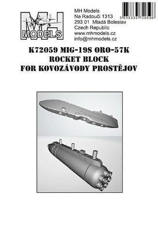 MH Models K72059 Mig-19S ORO-57K rocket block for Kovozávody Prostějov