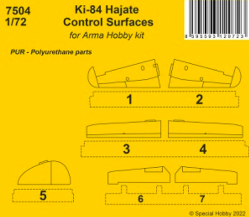 CMK K7504 Ki-84 Hayate pow. sterowe ARMA