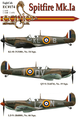 Eagle Editions D174-32 Spitfire Mk. Ia