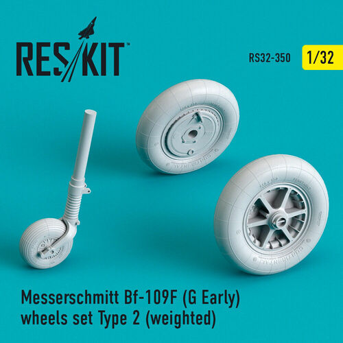 DISCONTINUED RES/KIT 32-0350 Bf-109 (F, G-early) wheels set type 2 (weighted)