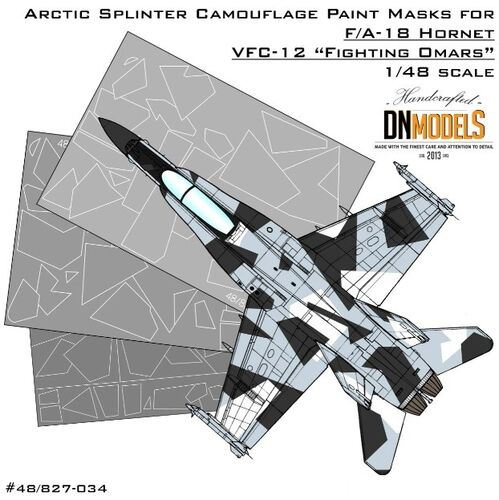 DN Models 48-827-034 Arctic Splinter Camo Paint Masks For F/A-18 Hornet Aggressor