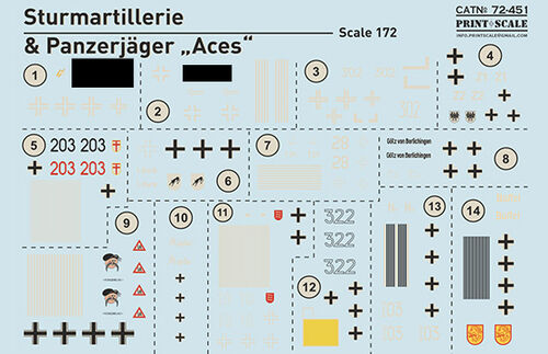 Print Scale 72-451 Sturmartillerie and Panzerjager Aces