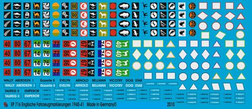 Peddinghaus-Decals 0716 English Tank And Vehicle Markings Early War