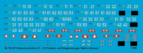 Peddinghaus-Decals 3272 German Destroyer Z1-Z22 War And Prewar Markings