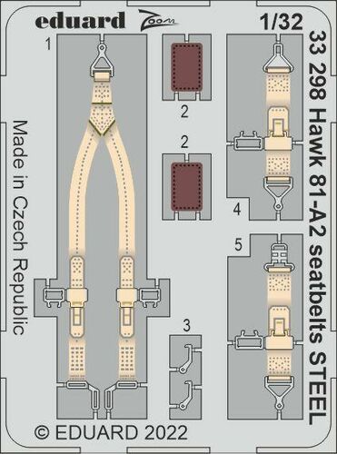 Eduard 33298 Hawk 81-A2 seatbelts STEEL GREAT WALL HOBBY