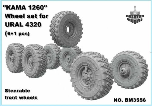 Balaton Modell BM3556 "KAMA1260" Wheels set for URAL 4320 (Trumpeter Ural kits)