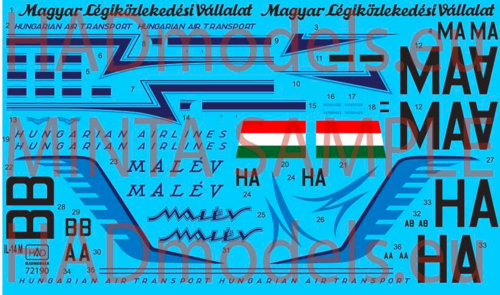 HAD Models 72190 IL-14M Hungarina Air Liner / Air Transport
