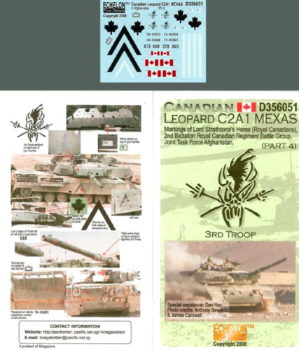 Echelon Fine Details D356051 Canadian Leopard C2A1 MEXAS markings Pt 4