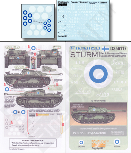 Echelon Fine Details D356117 Finnish Sturmi Markings and Generic Stencils Pt2 Post War