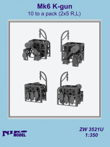 NIKO MODEL ZW3521U Mk6 K-gun, 10 to a pack 2x5 R,L