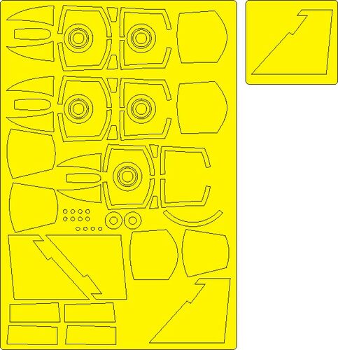 New Ware AM0879 F-4B Phantom II ADVANCED kabuki masks for Tamiya