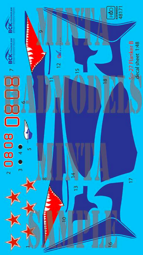 HAD Models 48171 Su-27Russian 08 shark