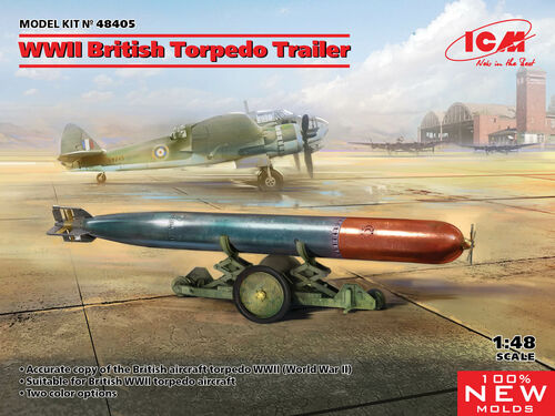 ICM 48405 WWII British Torpedo Trailer (100% new molds)