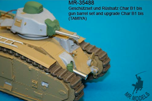 MR Modellbau 35488 Gun barrel set and upgrade Char B1 bis