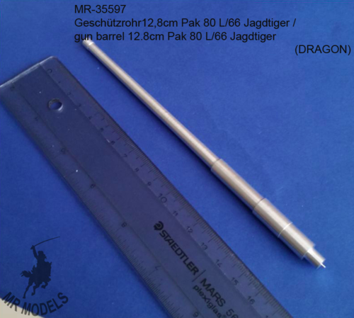 MR Modellbau 35597 Gun barrel 12.8cm Pak 80 L/66 Jagdtiger