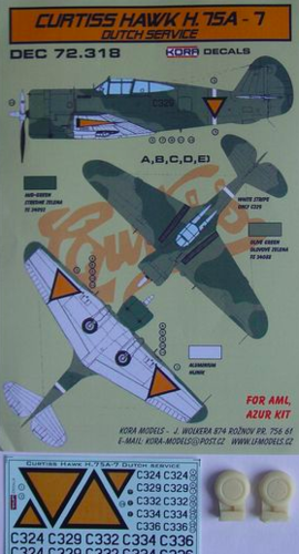 Kora Models Dec72318 Curtiss Hawk H.75A-7 Dutch