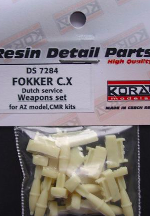Kora Models DS7284 Fokker C.X Dutch - Weapons set